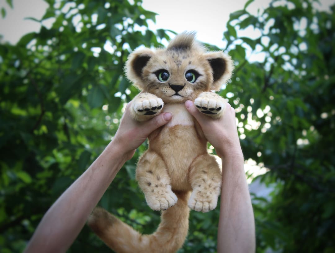 IN STOCK Lion Cub Plush Poseable Art Toy Gift Collectible - Etsy