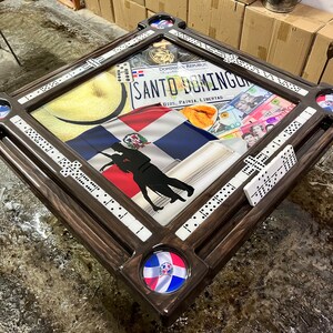 Dominican Republic Collage Domino Table by Domino Tables by Art - Etsy