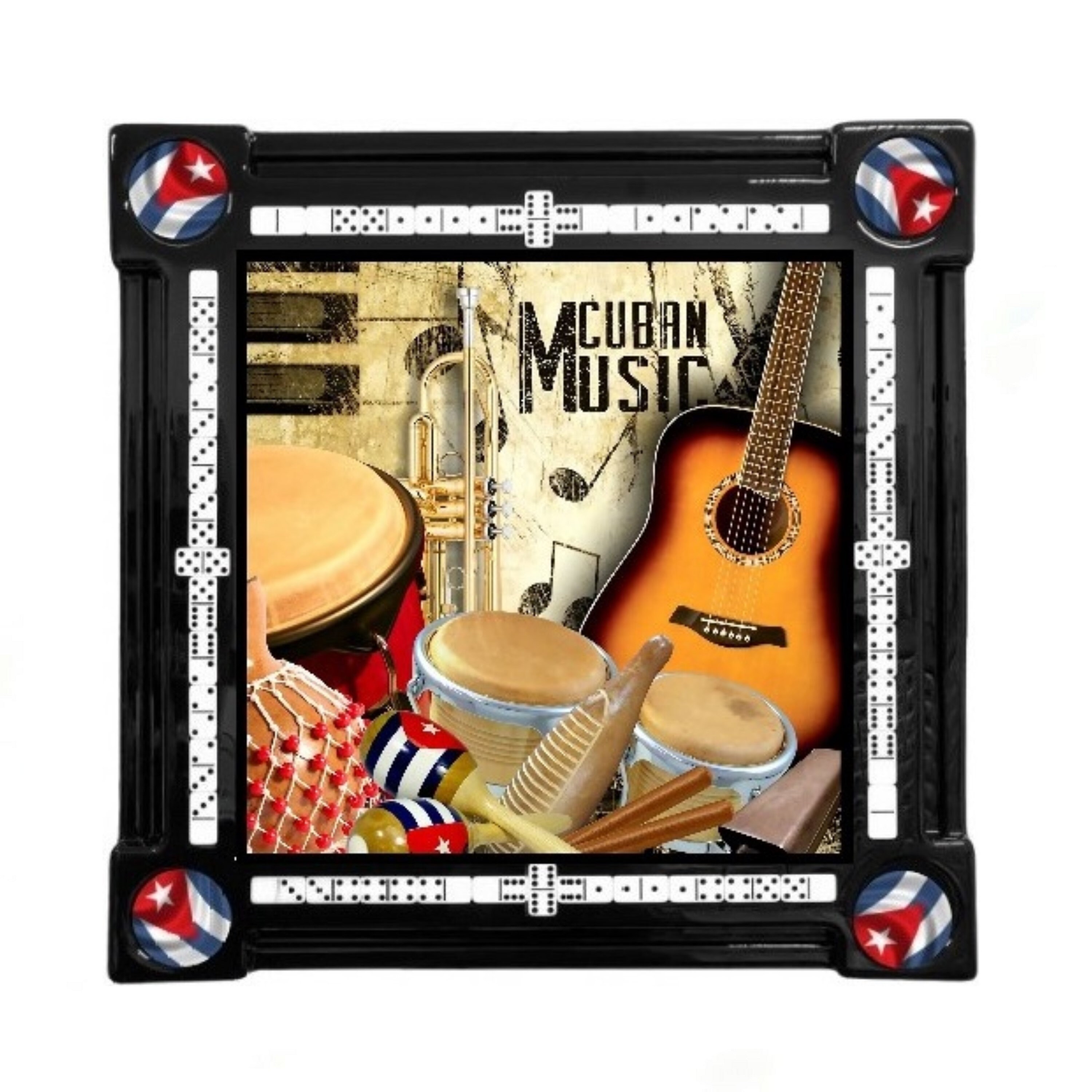 MADE IN USA Cuban Music Black Frame Domino Table by Domino Tables by ...