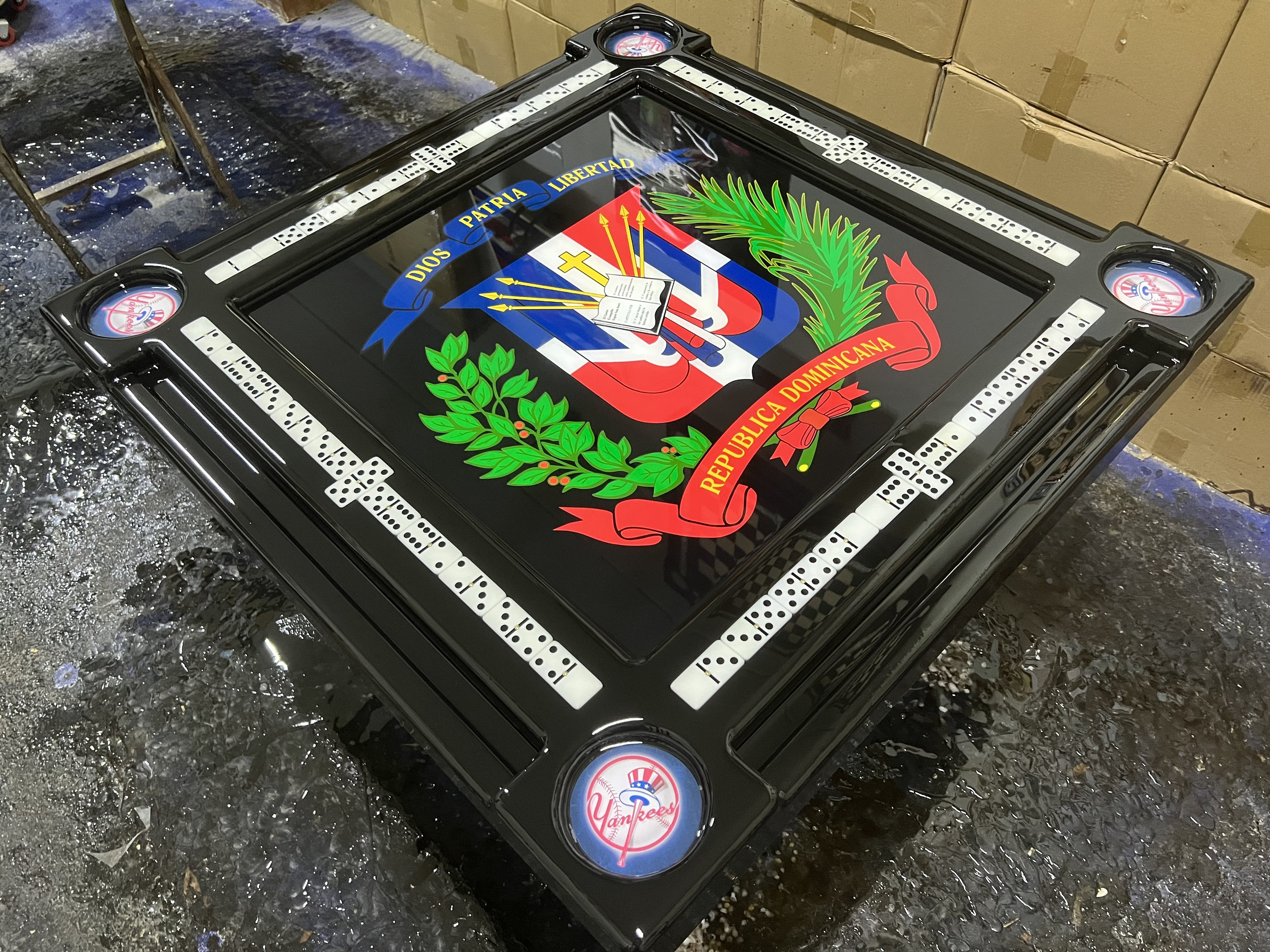 Dominican Escudo Black Domino Table by Domino Tables by Art - Etsy