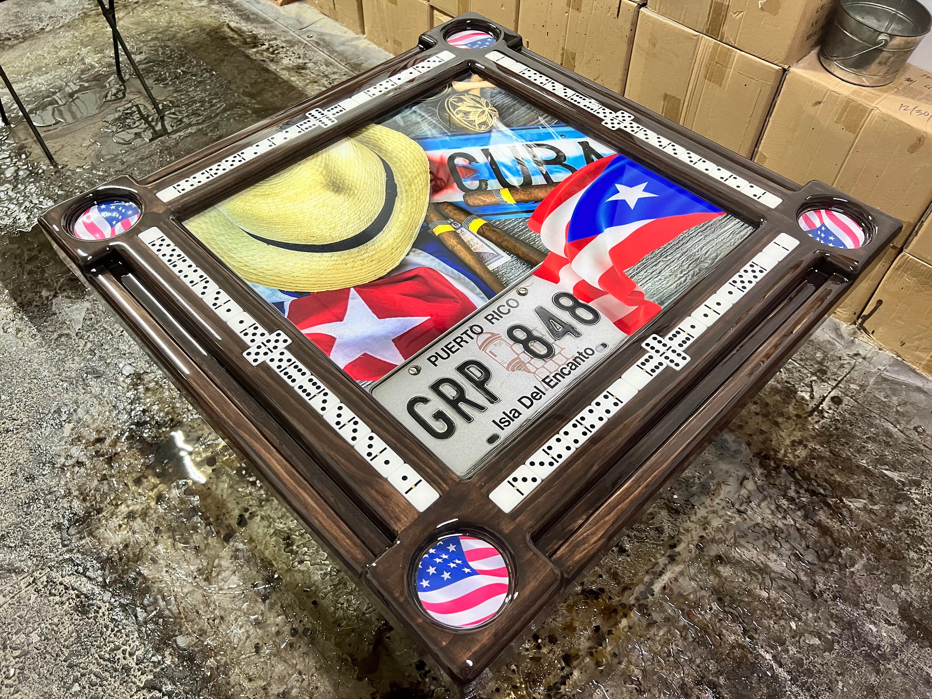 MADE IN USA Cuban Puerto Rican American Domino Table by Domino Tables ...