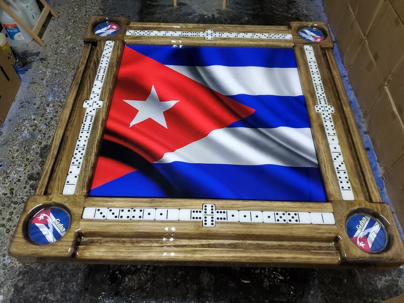MADE IN USA Cuban Flag Domino Table by Domino Tables by Art - Etsy