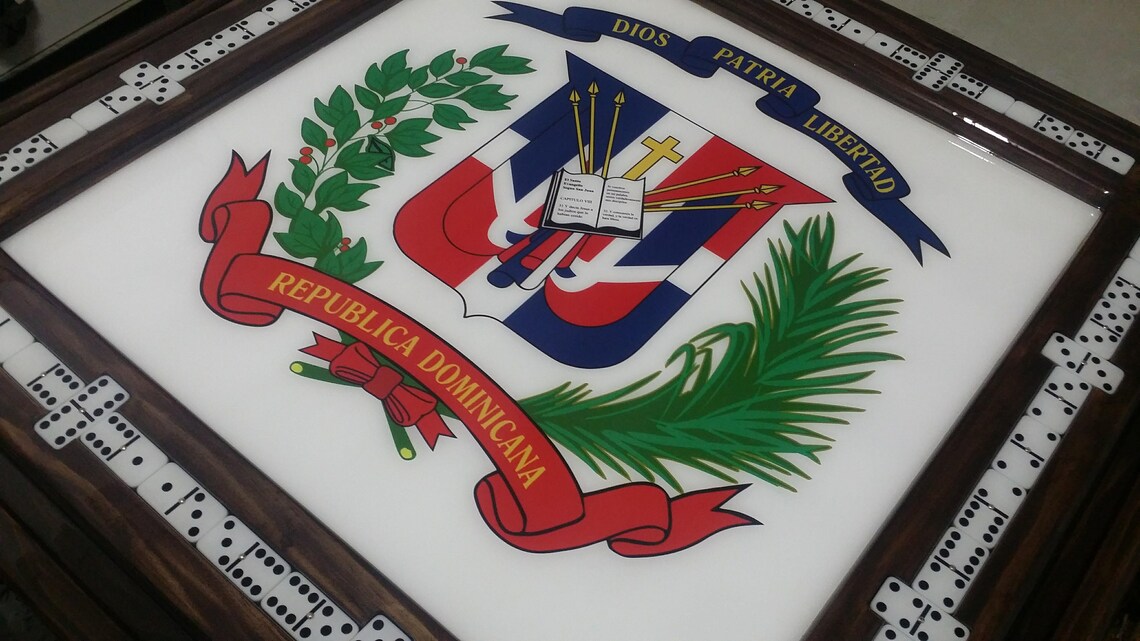 Dominican Escudo White Domino Table by Domino Tables by Art - Etsy