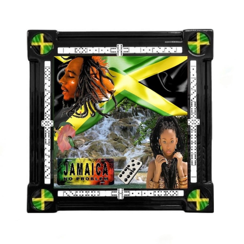 Jamaican Collage Domino Table by Domino Tables by Art - Etsy