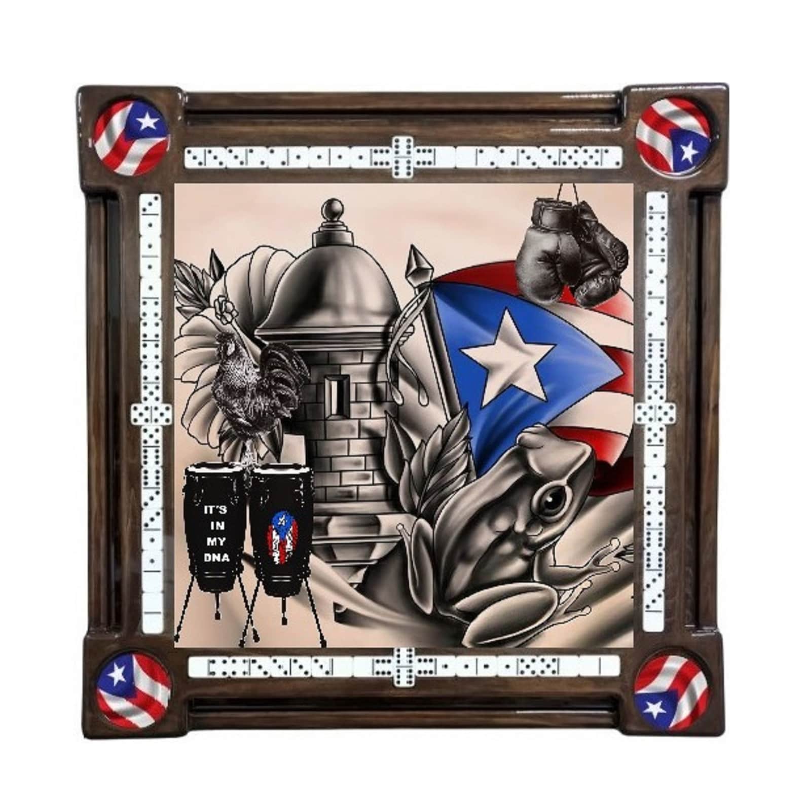 Puerto Rican DNA Domino Table by Domino Tables by Art - Etsy