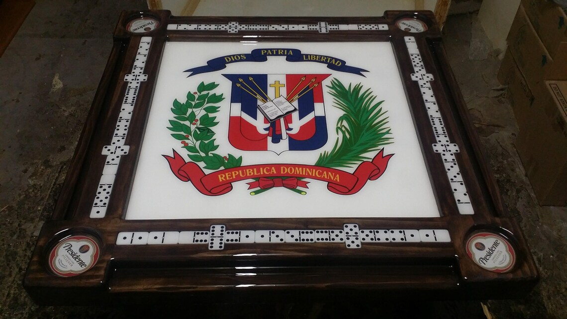 Dominican Escudo White Domino Table by Domino Tables by Art - Etsy