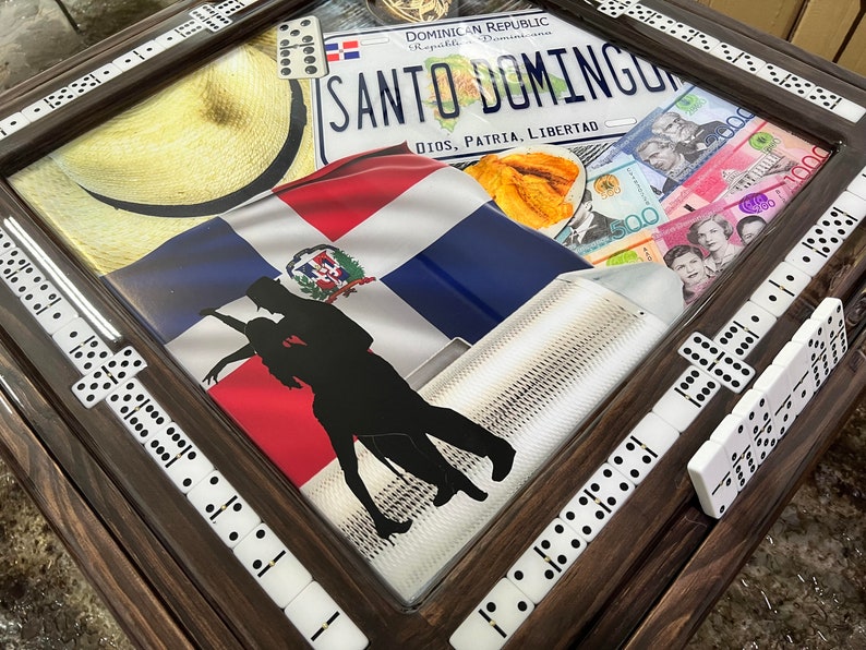 Dominican Republic Collage Domino Table by Domino Tables by Art - Etsy