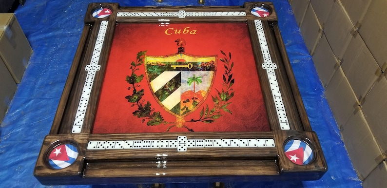MADE IN USA Cuban Shield Domino Table by Domino Tables by Art - Etsy