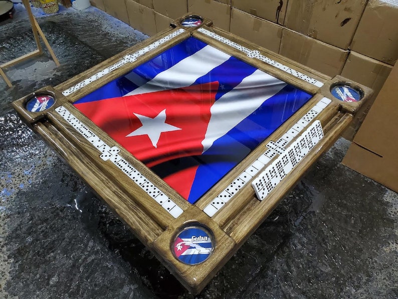 MADE IN USA Cuban Flag Domino Table by Domino Tables by Art - Etsy