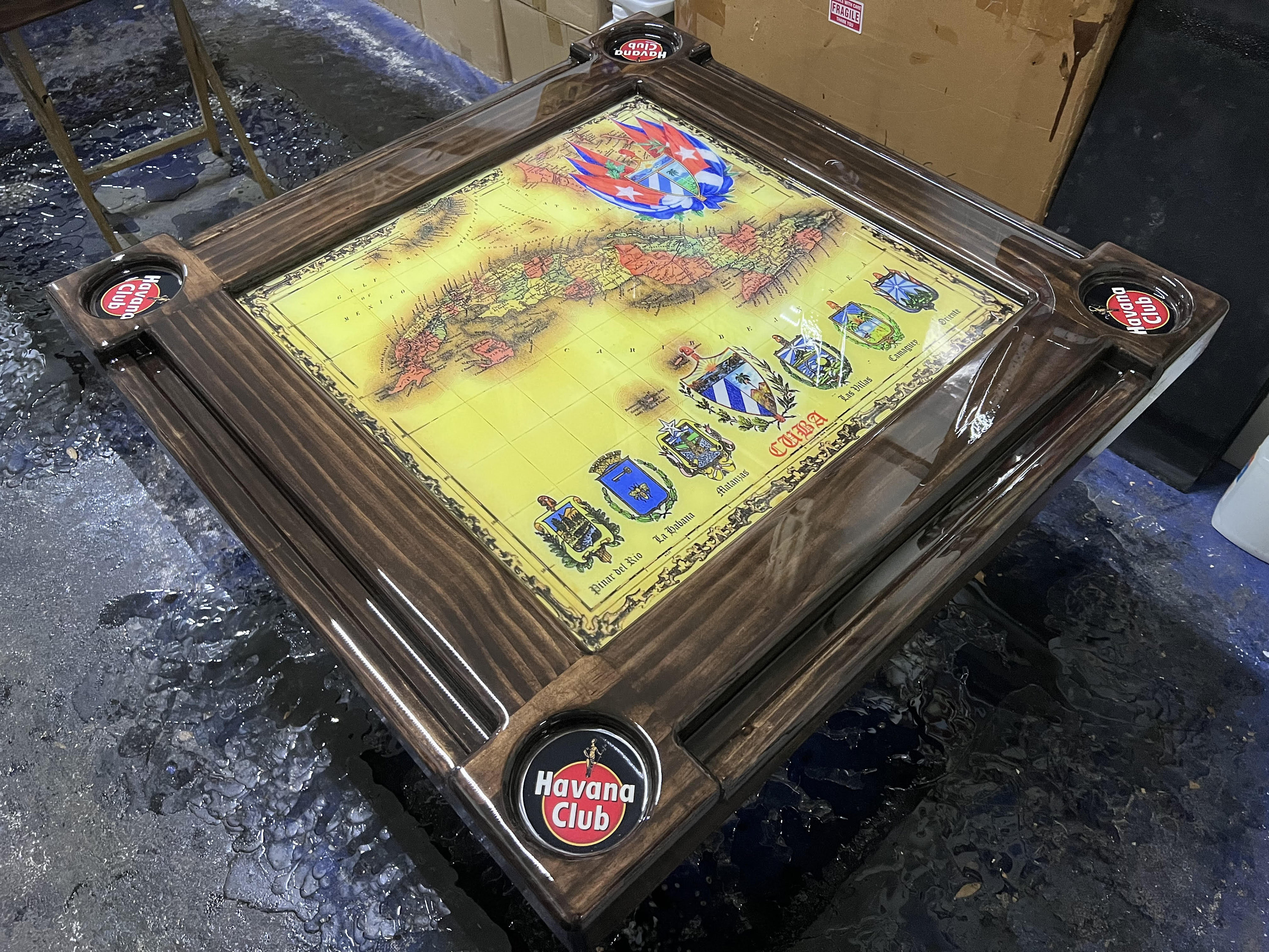 Cuban Map Domino Table by Domino Tables by Art With Havana Club ...