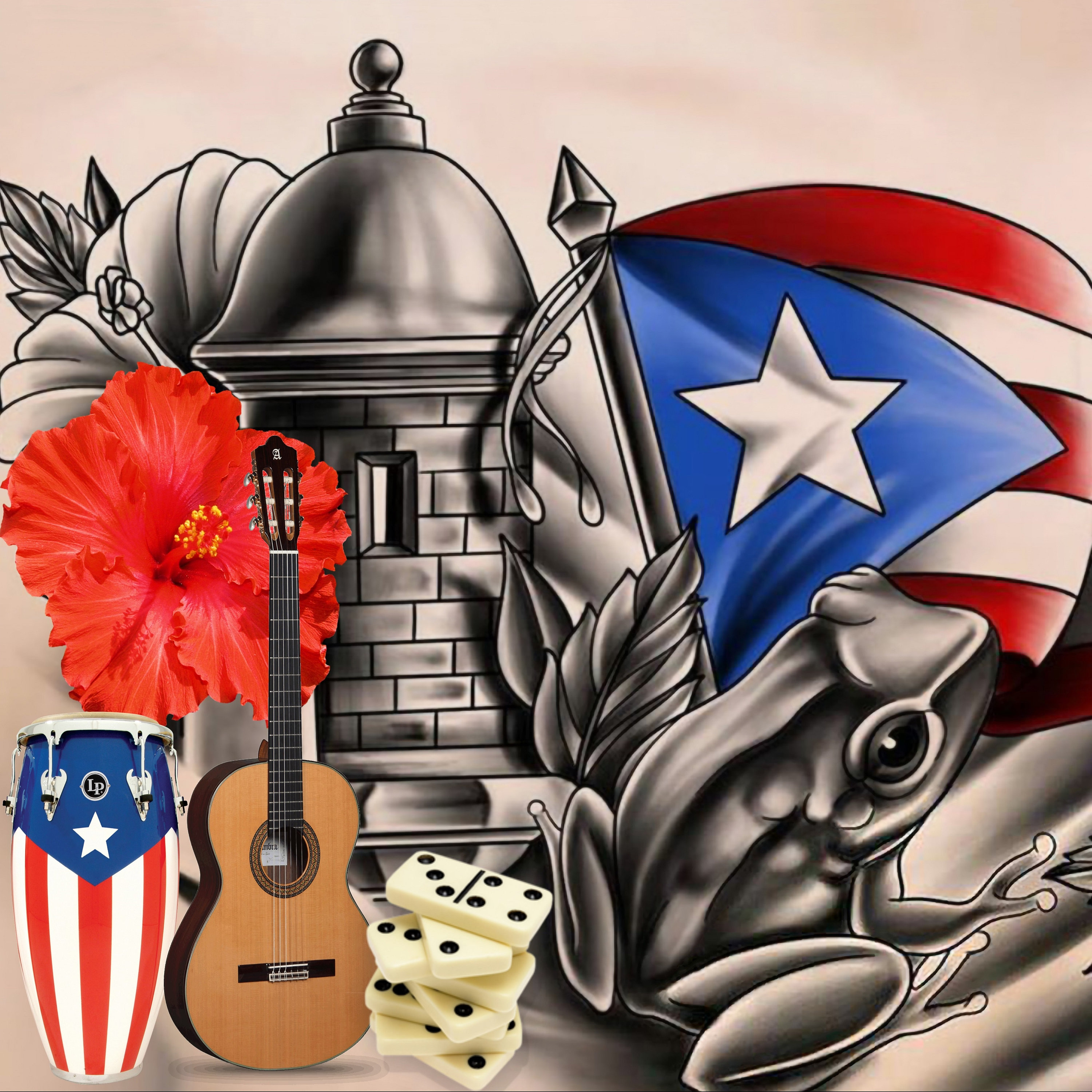 Puerto Rican Culture Domino Table by Domino Tables by Art - Etsy