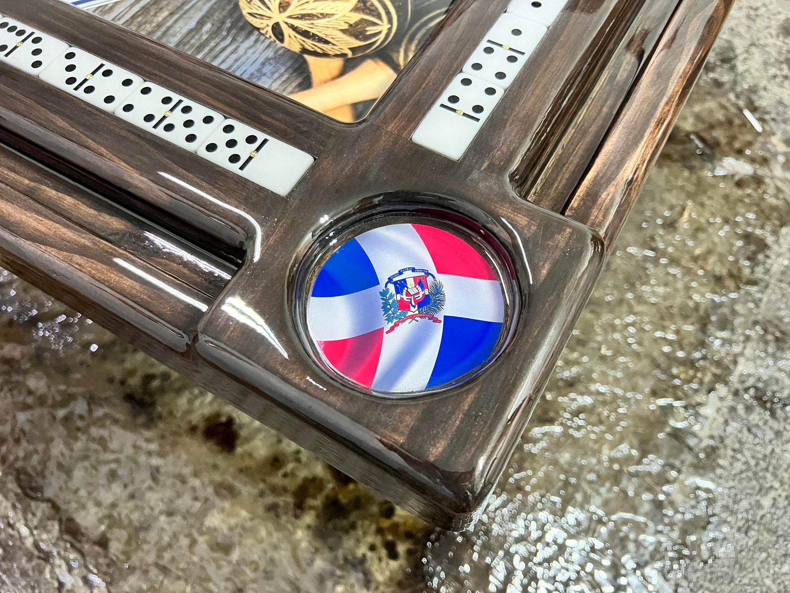 Dominican Republic Collage Domino Table by Domino Tables by Art - Etsy