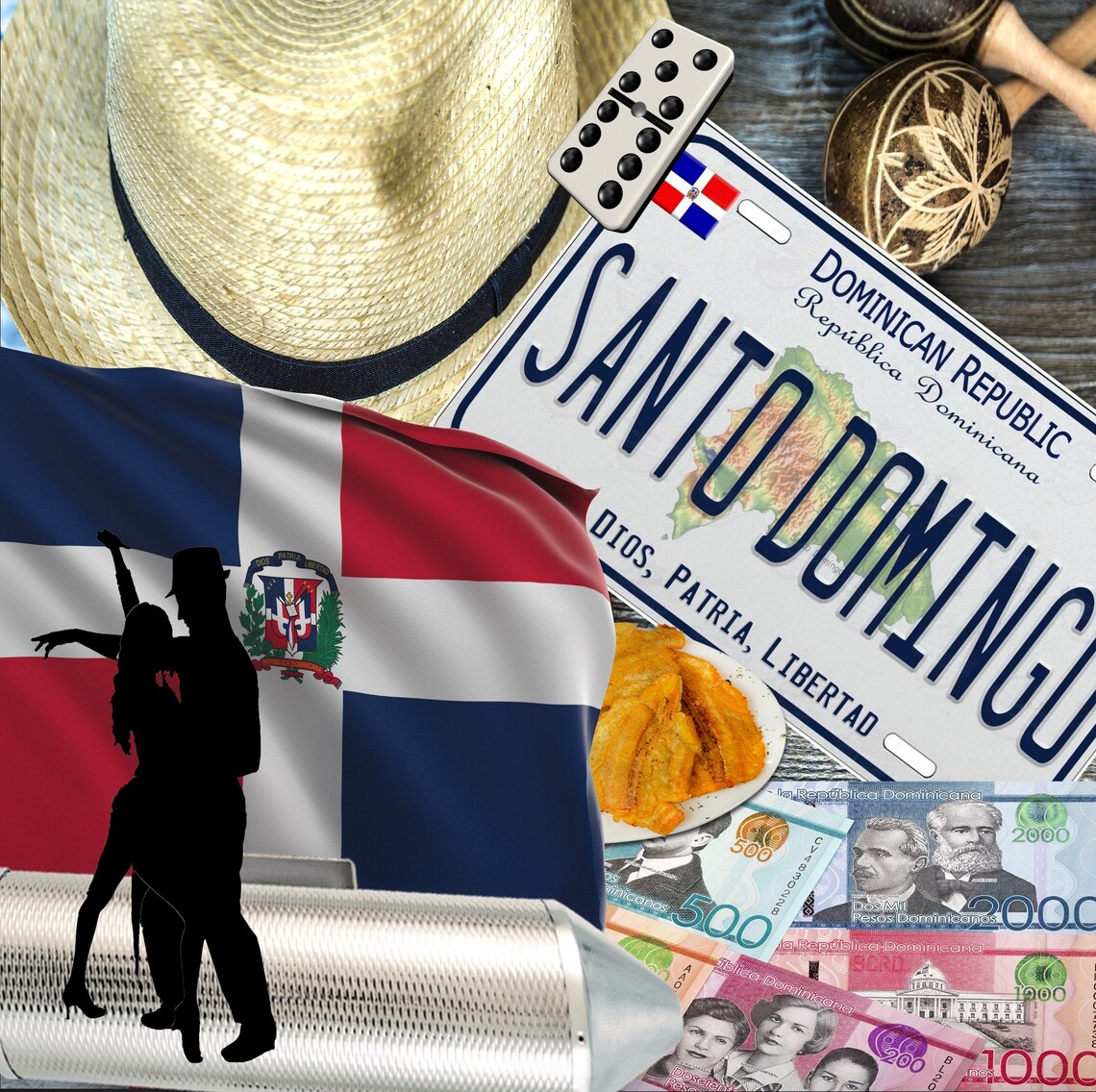 Dominican Republic Collage Domino Table by Domino Tables by Art - Etsy