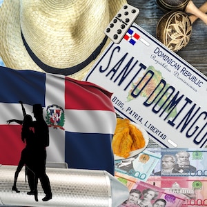 Dominican Republic Collage Domino Table by Domino Tables by Art - Etsy