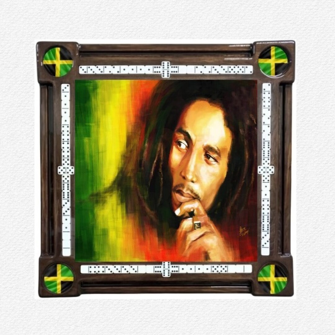 Jamaican Marley Kona Coffee Frame Domino Table by Domino Tables by Art ...