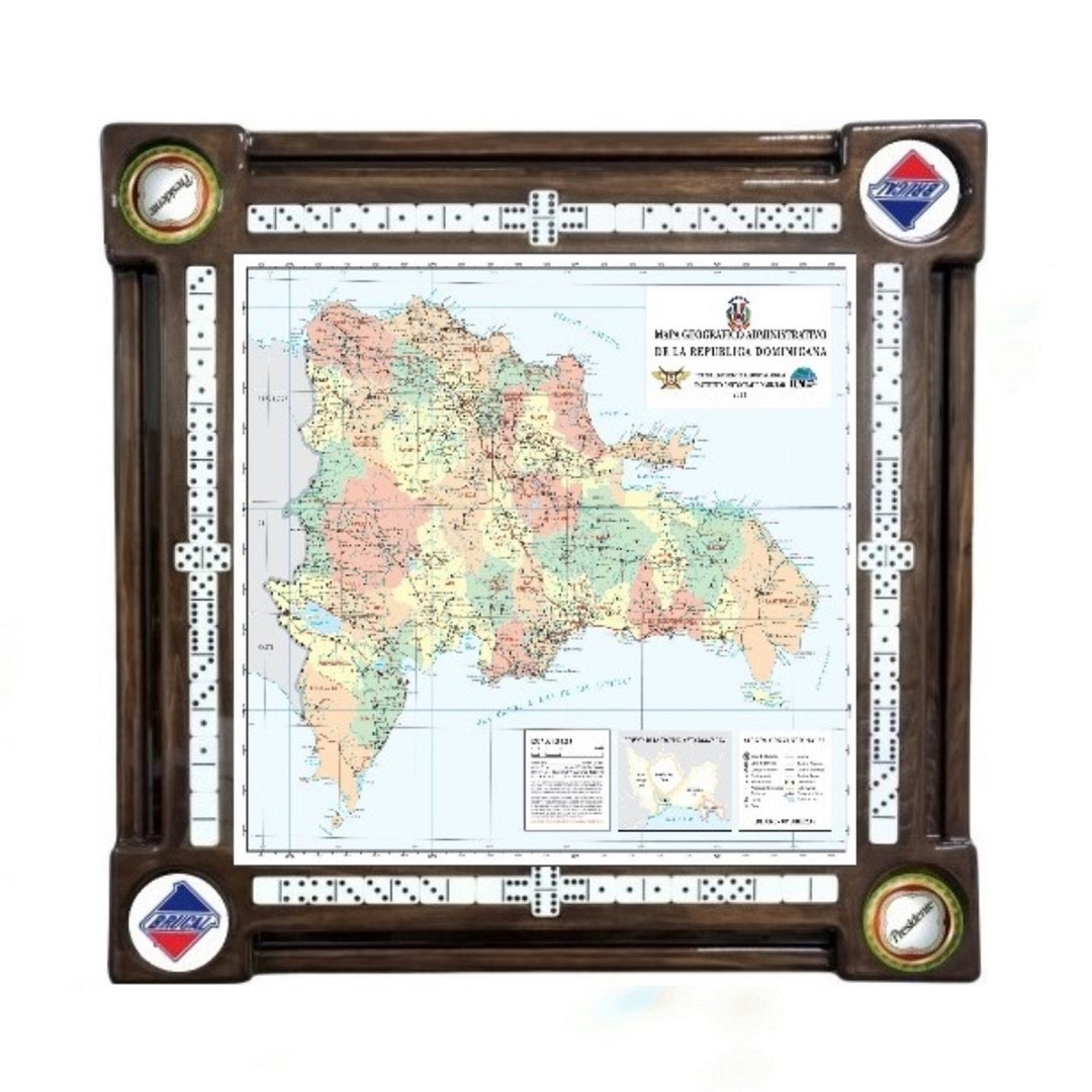Dominican Map Domino Table by Domino Tables by Art - Etsy