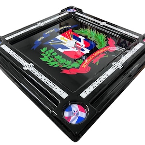 Dominican Coat of Arms Black Domino Table by Domino Tables by Art - Etsy