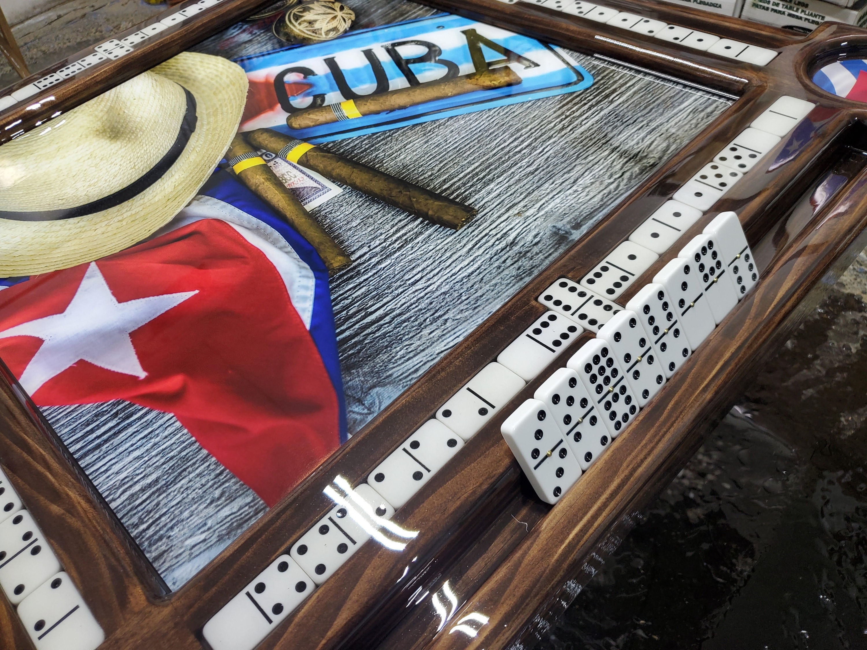 MADE IN USA Cuban Collage Domino Table by Domino Tables by Art - Etsy