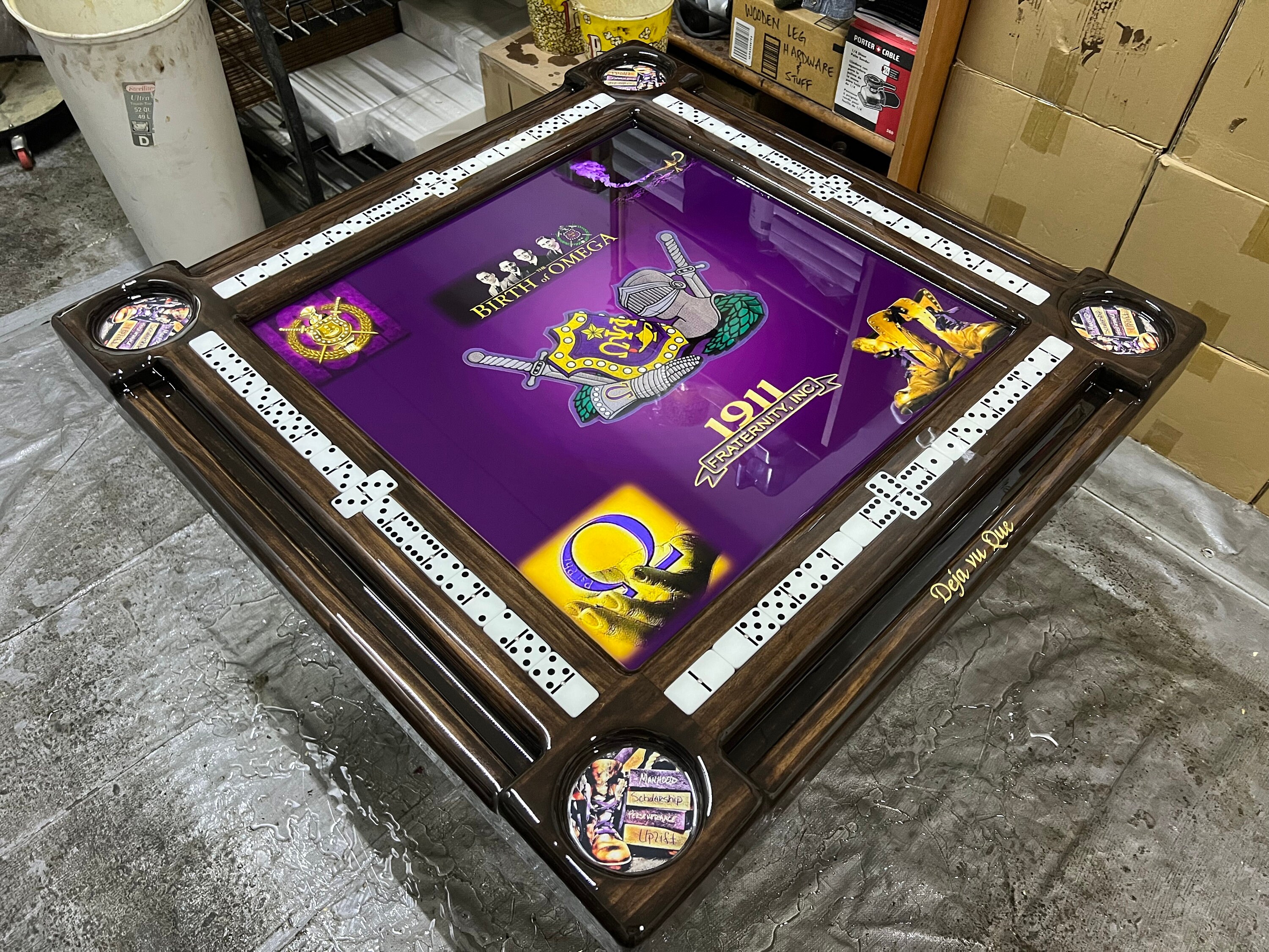 Omega Psi Phi Domino Table by Domino Tables by Art - Etsy