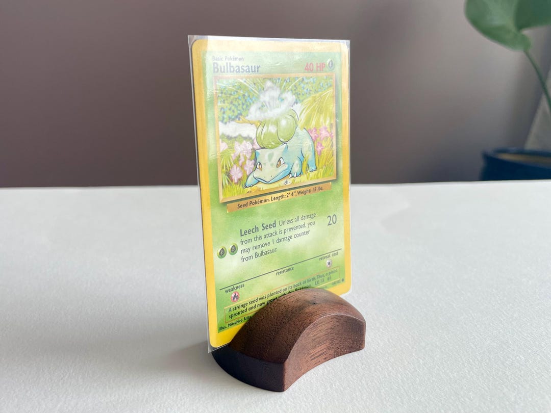 Card Stand – Handcrafted Display in Cherry or Walnut Hardwood for ...