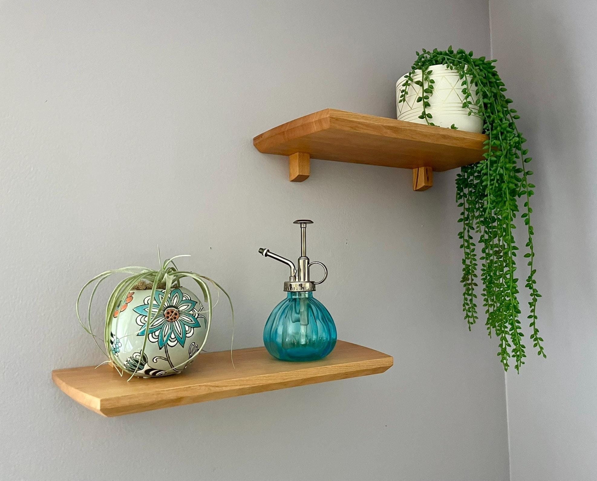 Kumo Floating Shelf Japanese-inspired Cherry Wood Wall Shelf for ...