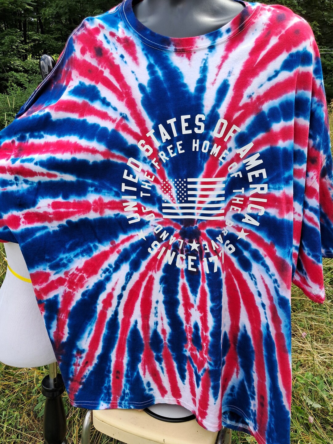 5X. PATRIOT Land of the Free Home of the Brave. Size 5X T-shirt. USA ...