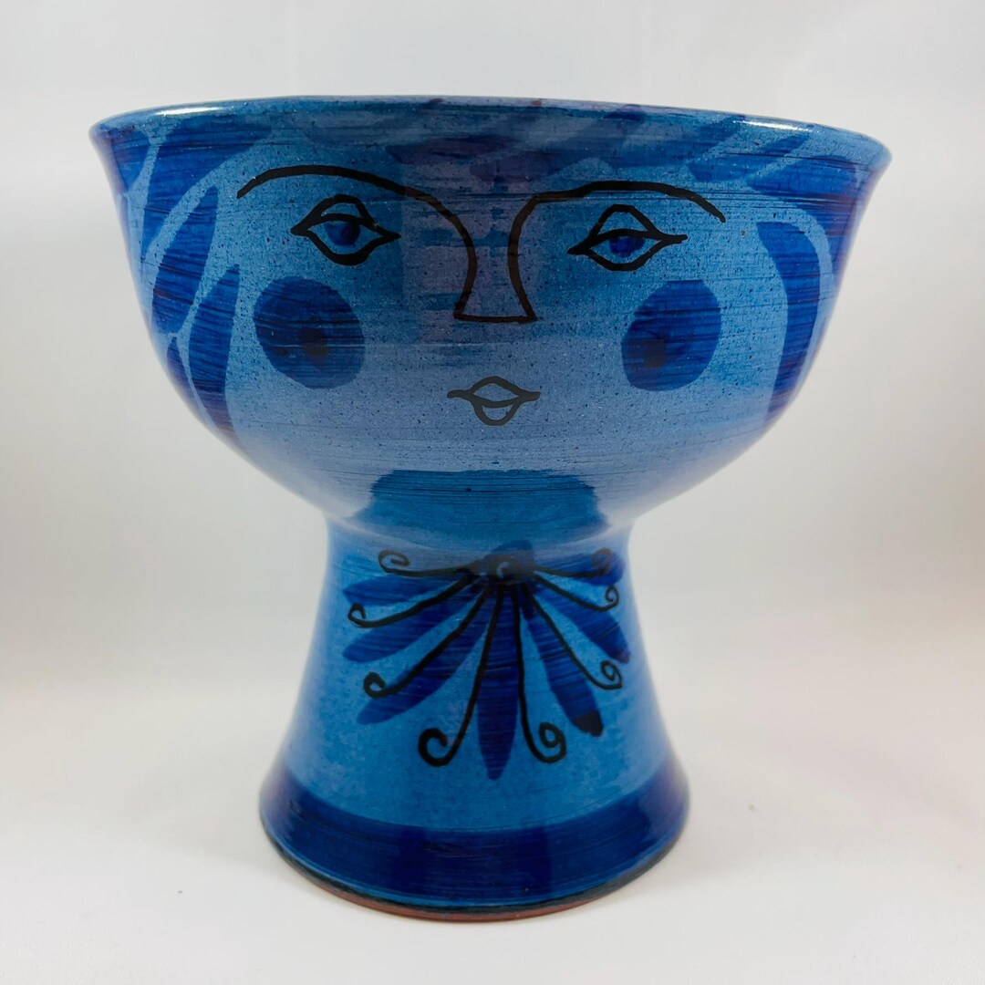 RARE Kari Nyquist Footed Bowl - Handmade and Handpainted - Norewgian ...