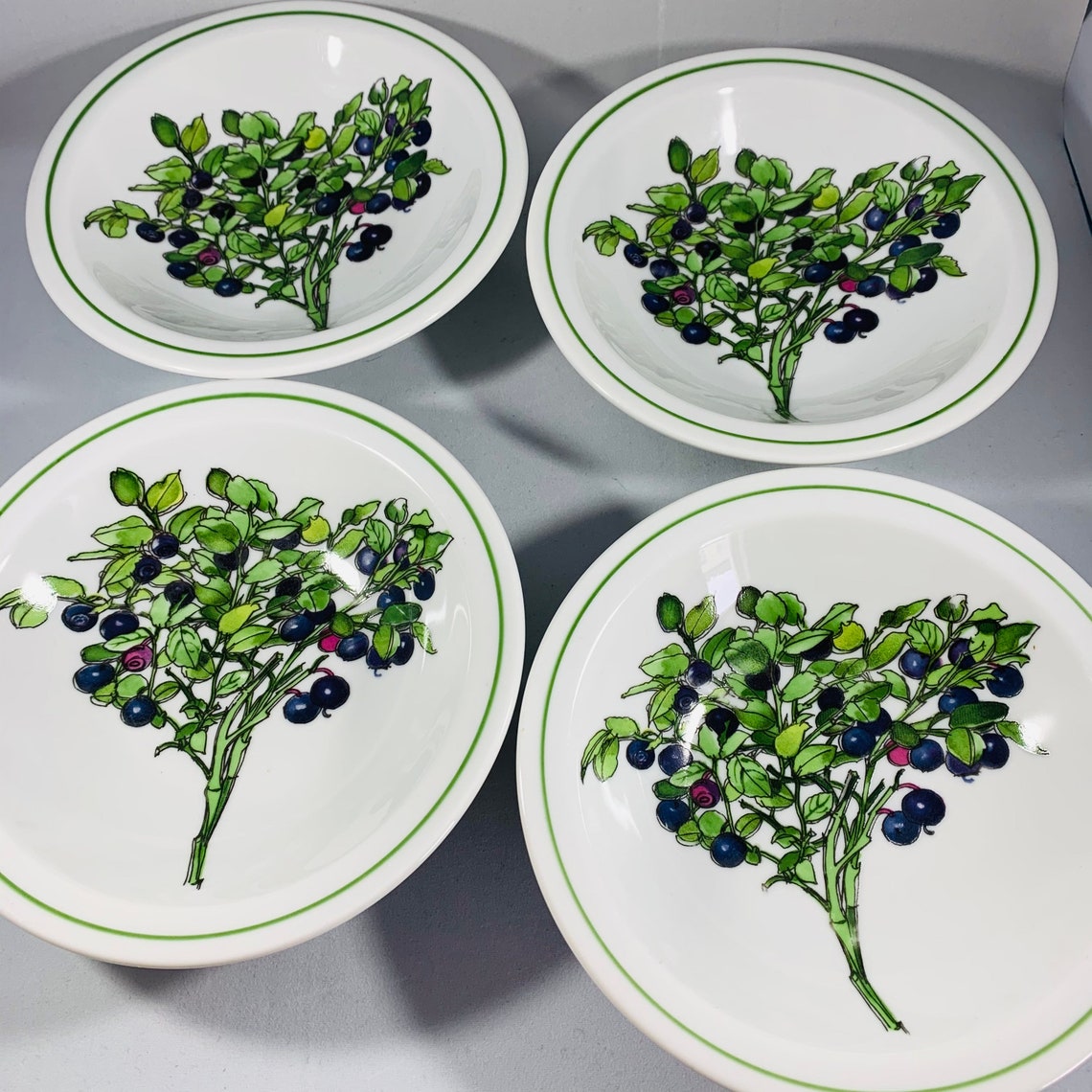 4 Ikea Midsommar Dessert Bowl Blueberries Vintage - Etsy