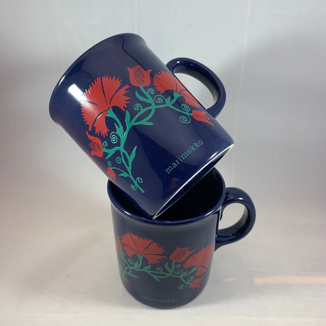 Set of 2 Rare Vintage Marimekko Mugs - Made by Staffordshire Potteries ...
