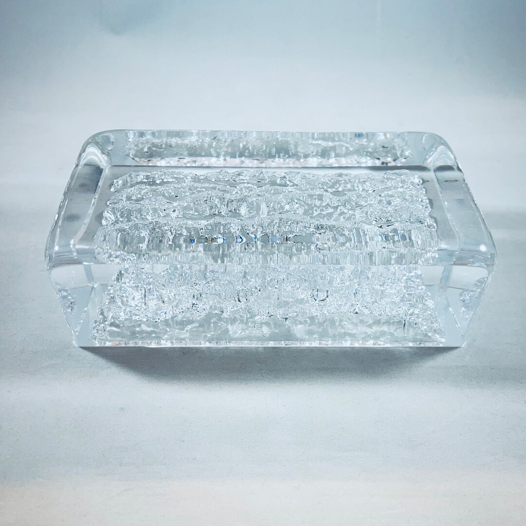 Massive Ice Glass Paper Weight - Glass Sculpture - Etsy
