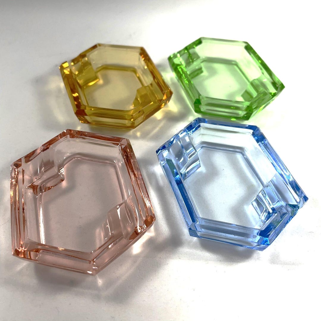 Set of 4 Miniature Ashtrays - Pastel Coloured Single Ashtrays - Etsy