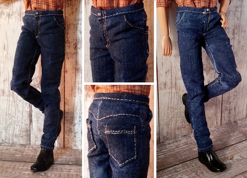 PDF Pattern | Slim Fit Jeans Pattern for 12" Fashion Dolls | Tiny ...