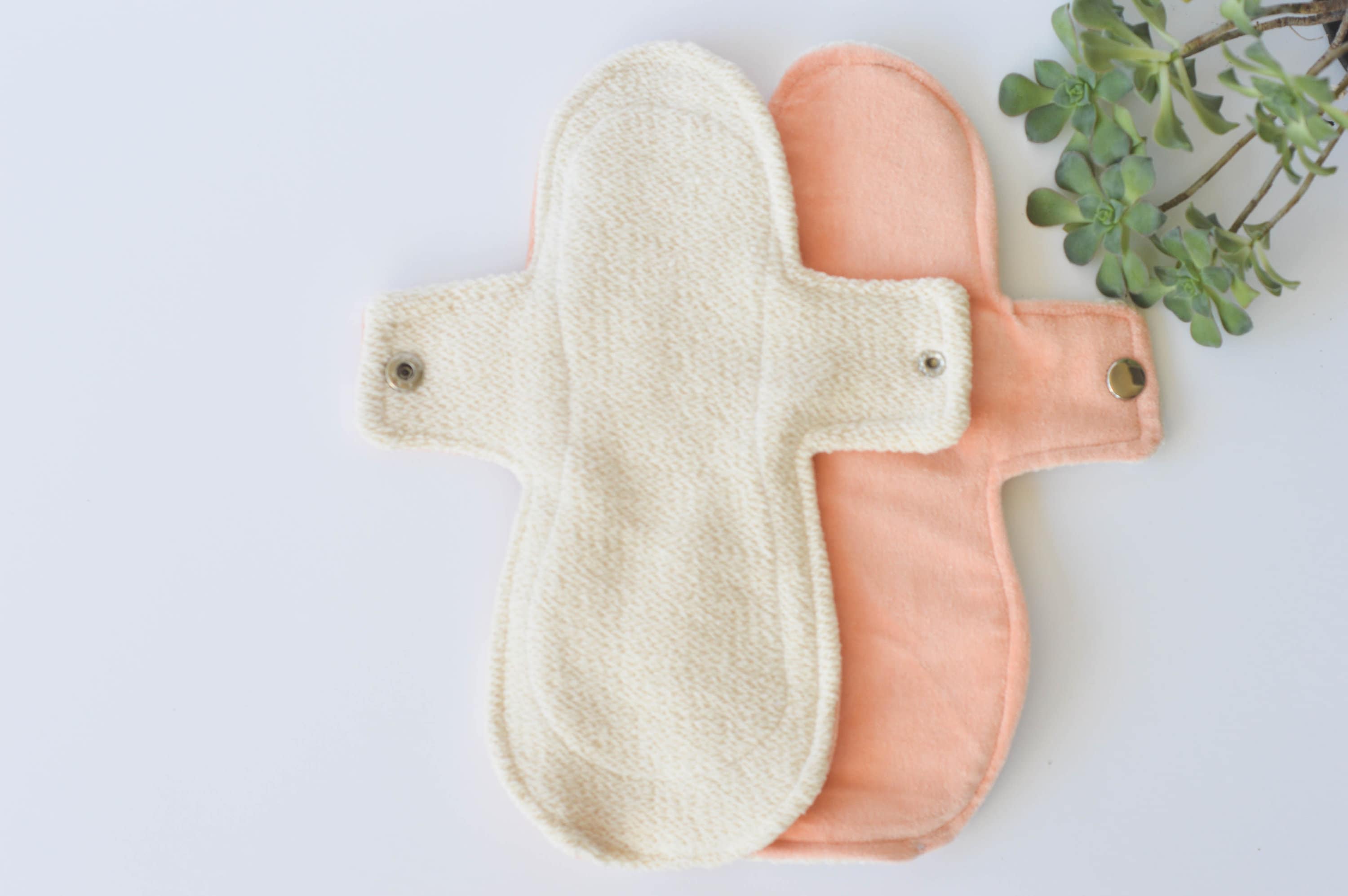 Organic Reusable Menstrual Pad, Cotton Full Coverage Day Night Pad ...