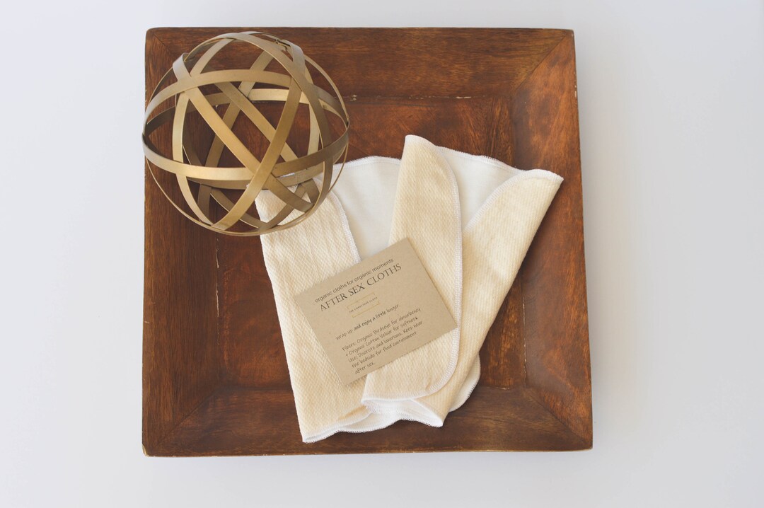 Organic After Sex Cloths Set Reusable Sustainable Anniversary Wedding Shower T Fun Second