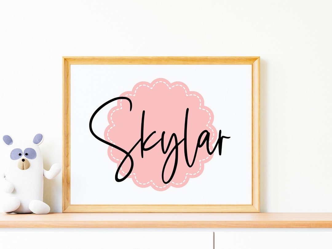 Custom,custom Name Print, Baby Name Print, Nursery Wall Art, Custom ...