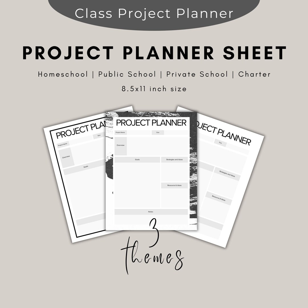 Class Project Planner Sheet Homeschool Project Planner Sheet Teacher ...