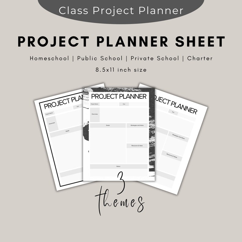 Class Project Planner Sheet Homeschool Project Planner Sheet Teacher ...