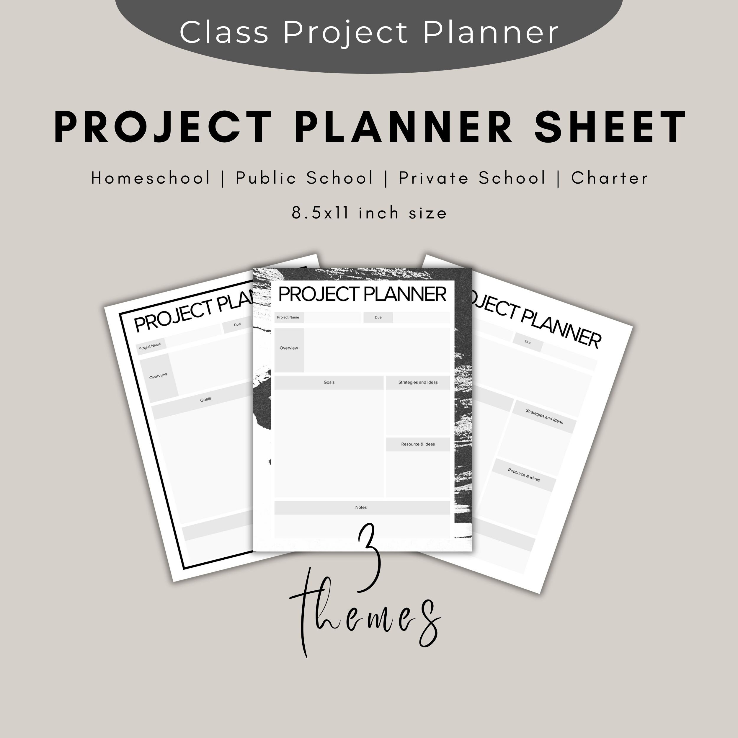 Class Project Planner Sheet Homeschool Project Planner Sheet Teacher ...