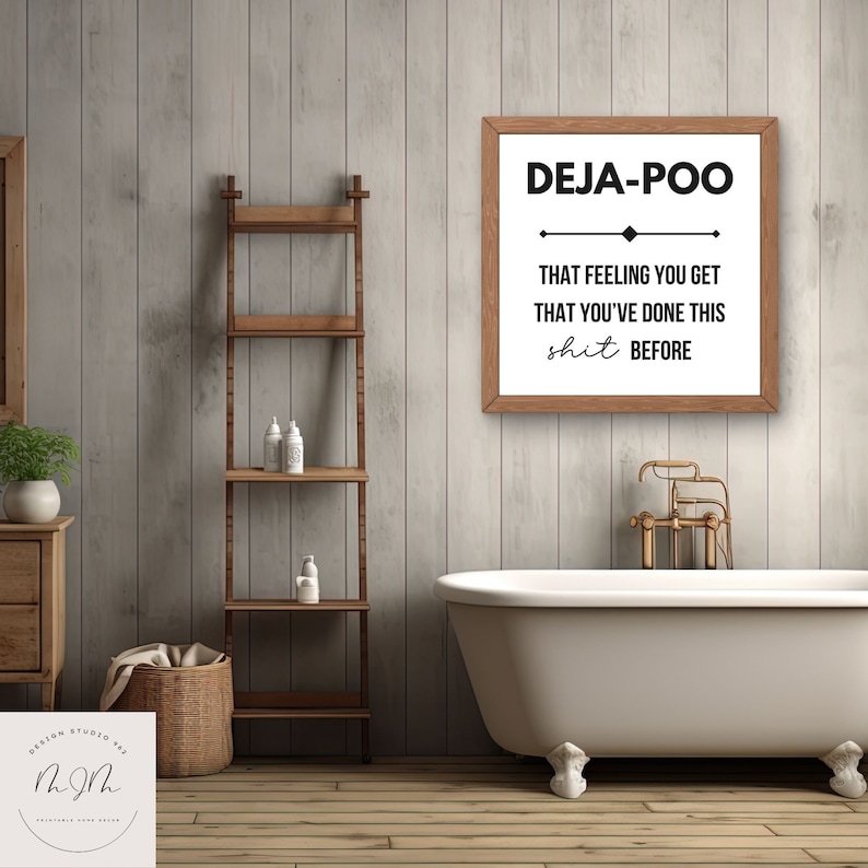 Deja Poo Sign, Bathroom Humor Sign, Restroom Decor, Office Bathroom ...