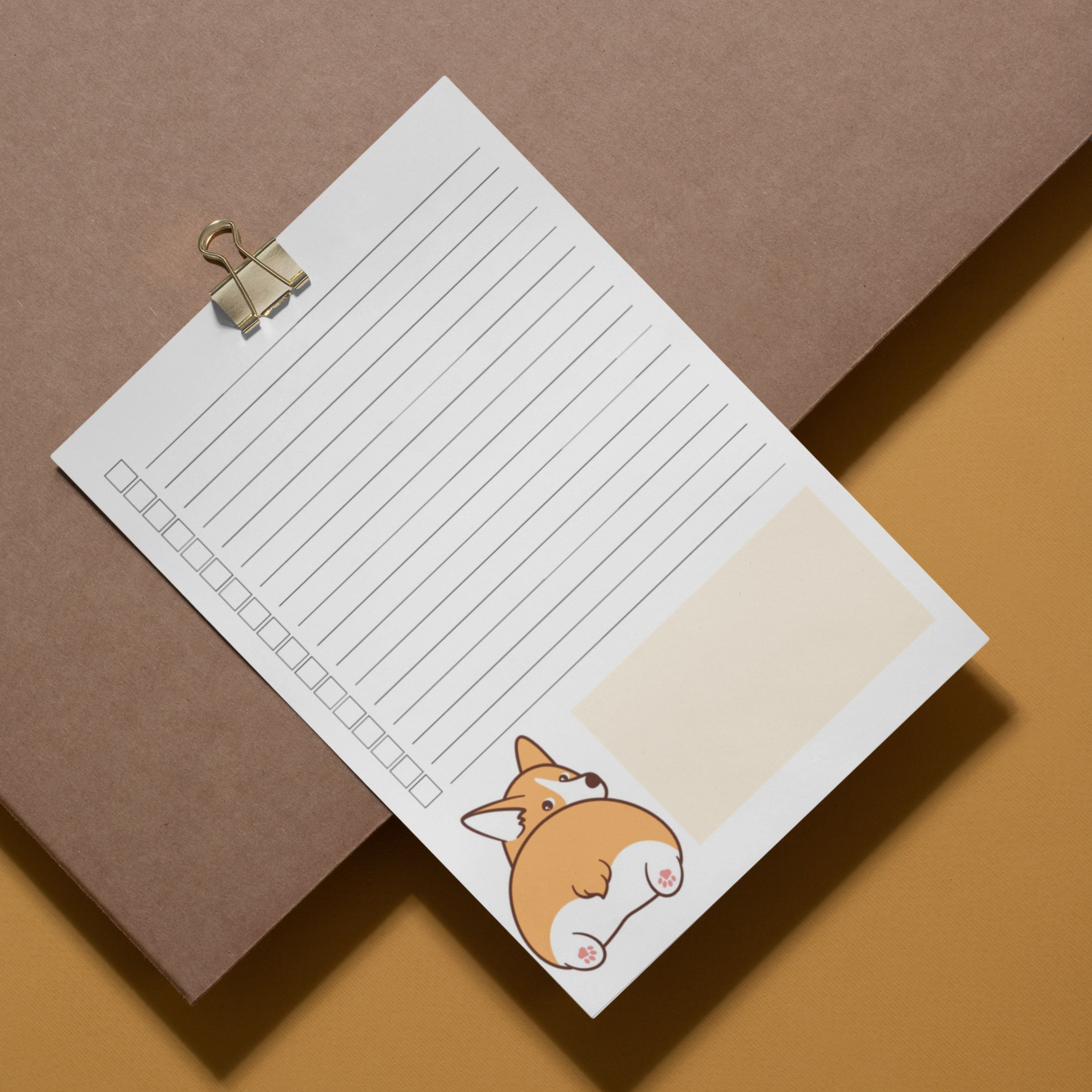 Set of 10 Corgi Note-taking Templates Printable Paper Note - Etsy