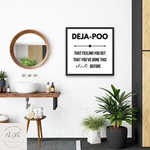 Deja Poo Sign, Bathroom Humor Sign, Restroom Decor, Office Bathroom ...