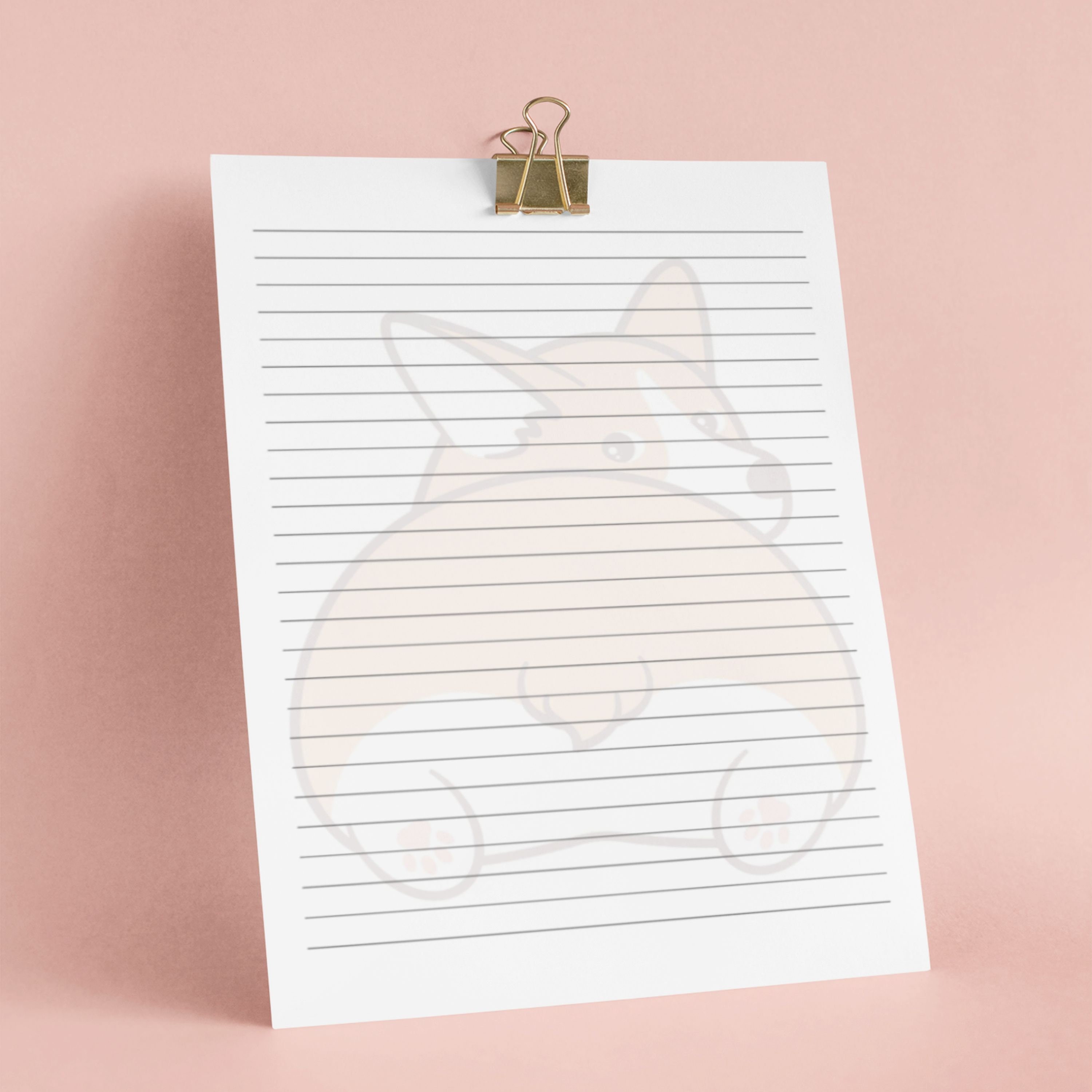Set of 10 Corgi Note-taking Templates Printable Paper Note - Etsy