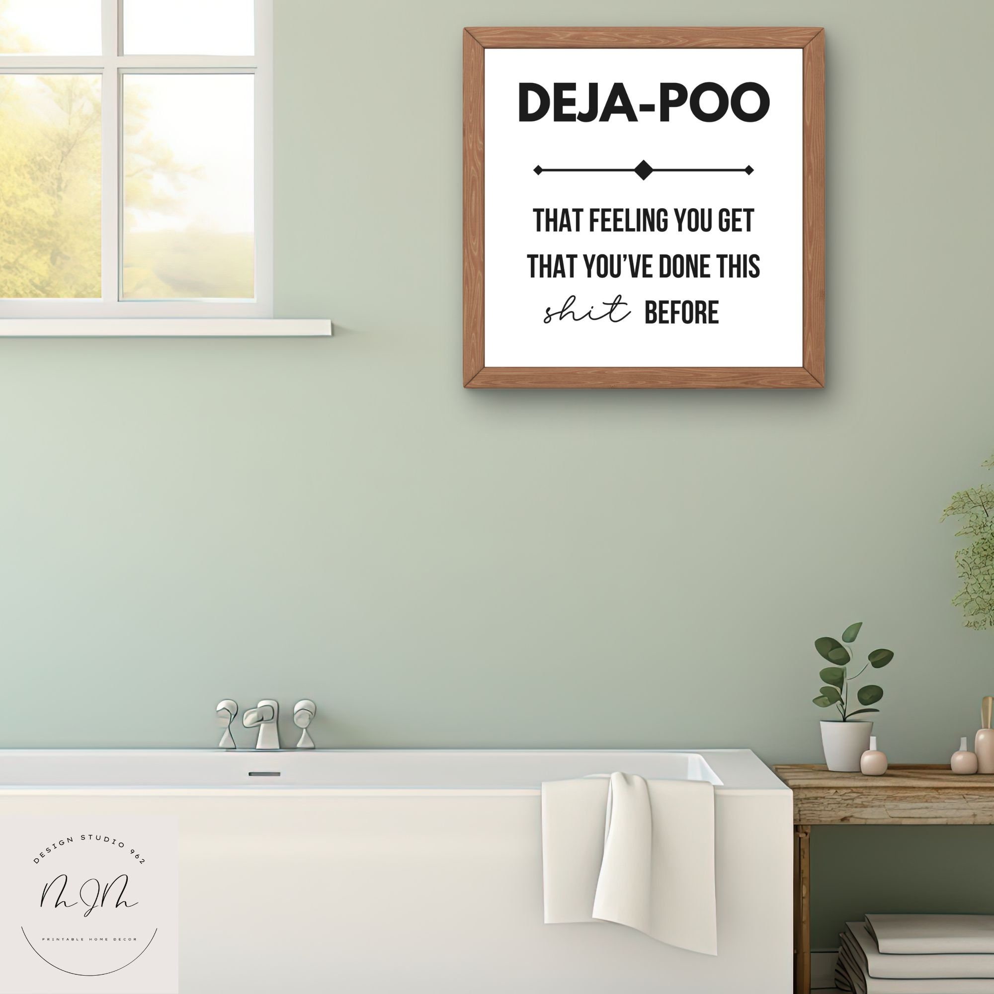 Deja Poo Sign, Bathroom Humor Sign, Restroom Decor, Office Bathroom ...