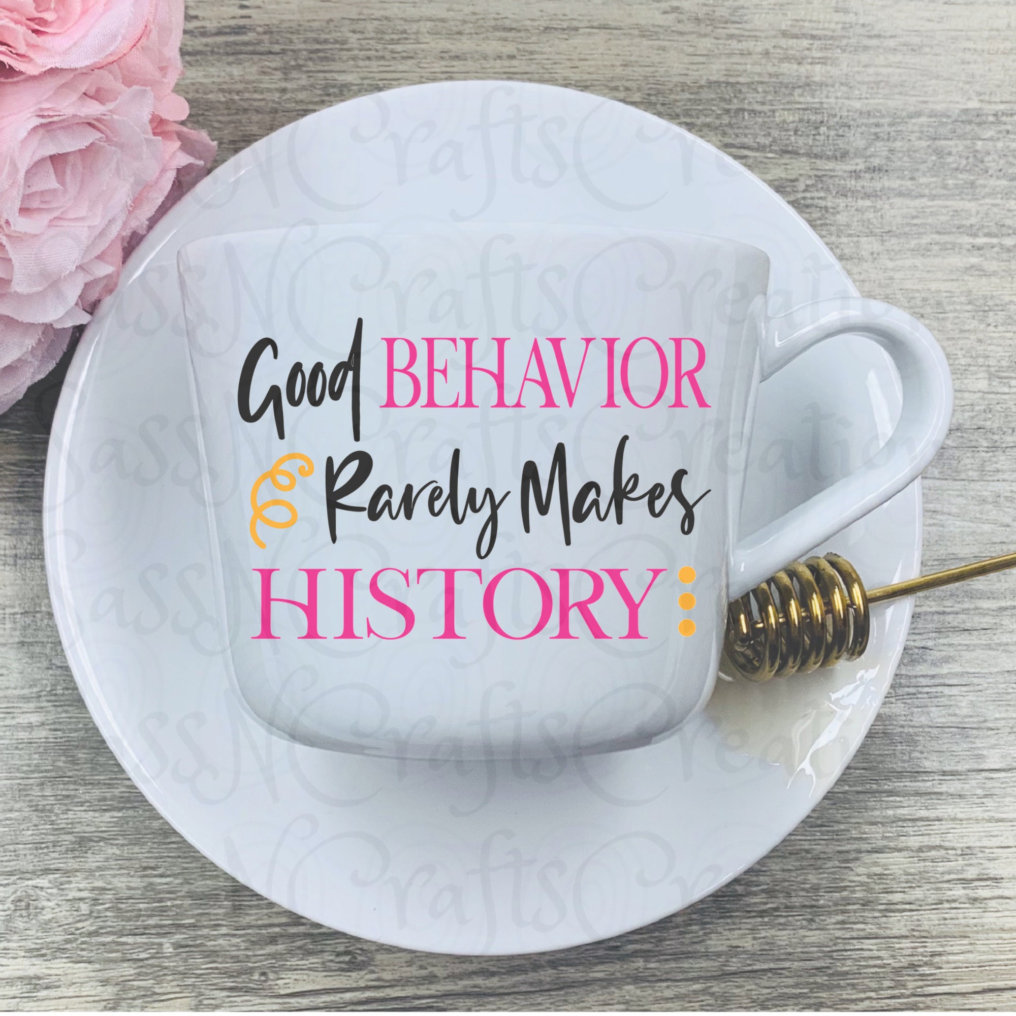 Good Behavior Rarely Makes History SVG Sassy, Funny, Cheeky Cricut ...