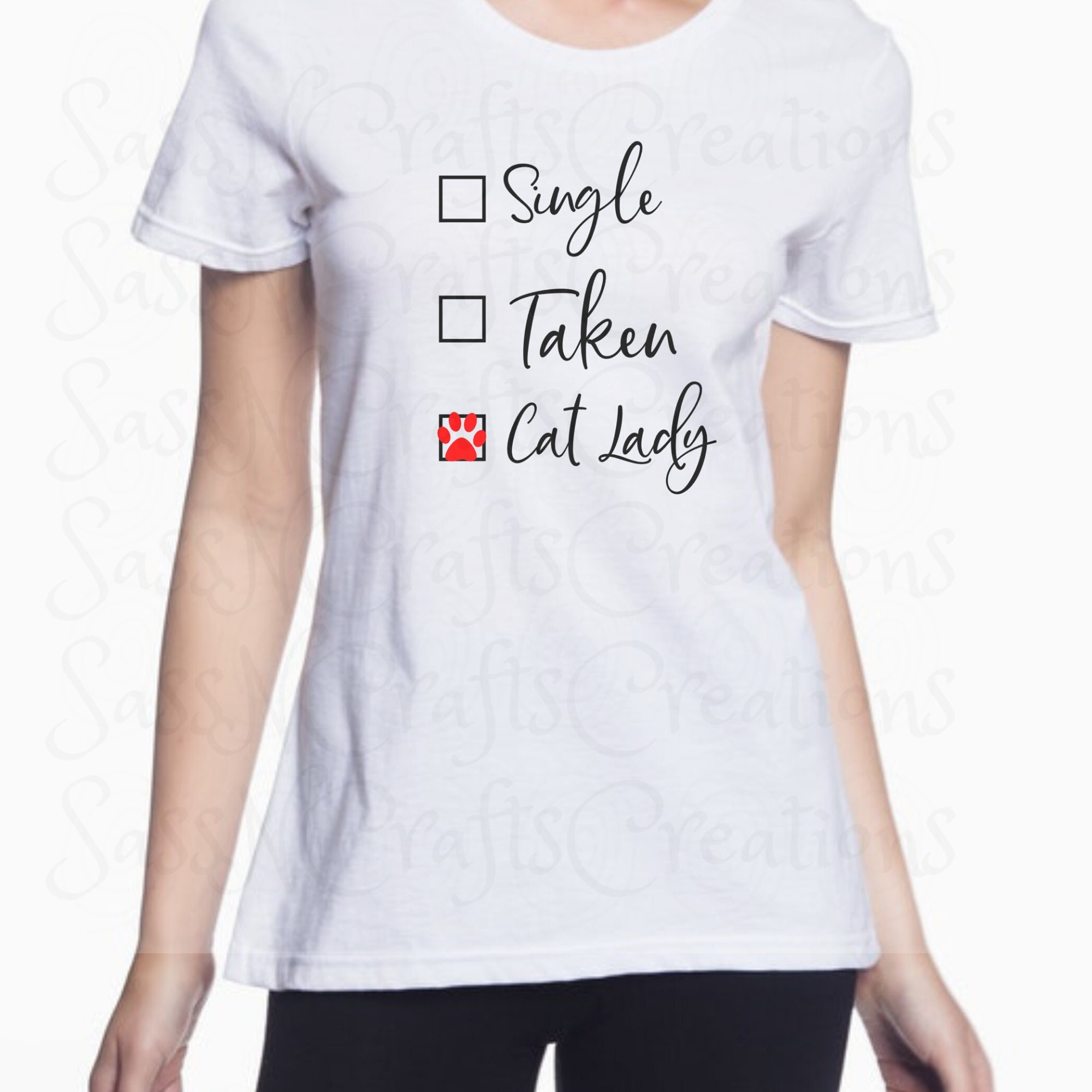 Single Taken Cat Lady SVG File for Cricut, SCAL, Scan and Cut, Inkscape ...