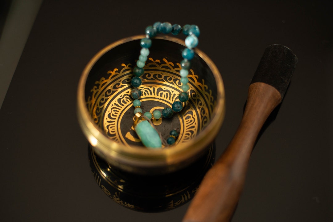 Blue Pocket Mala, 27 Beads Mini Mala, Intentional Jewelry, Travel Mala ...