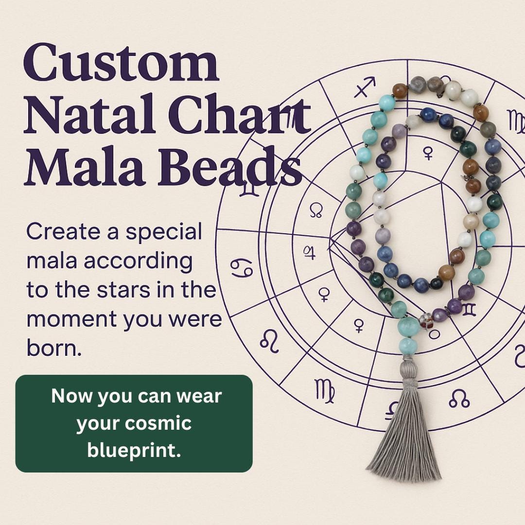 Custom Natal Chart Mala Beads: Personalized Astrology Necklace - Etsy