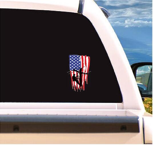 Lineman and American Flag Decal. - Etsy