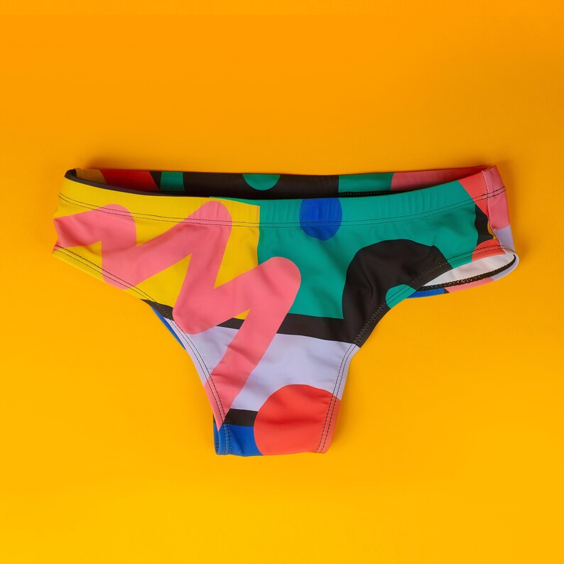 Walking in Memphis Swim Briefs, 80's Style Memphis Milano Inspired ...