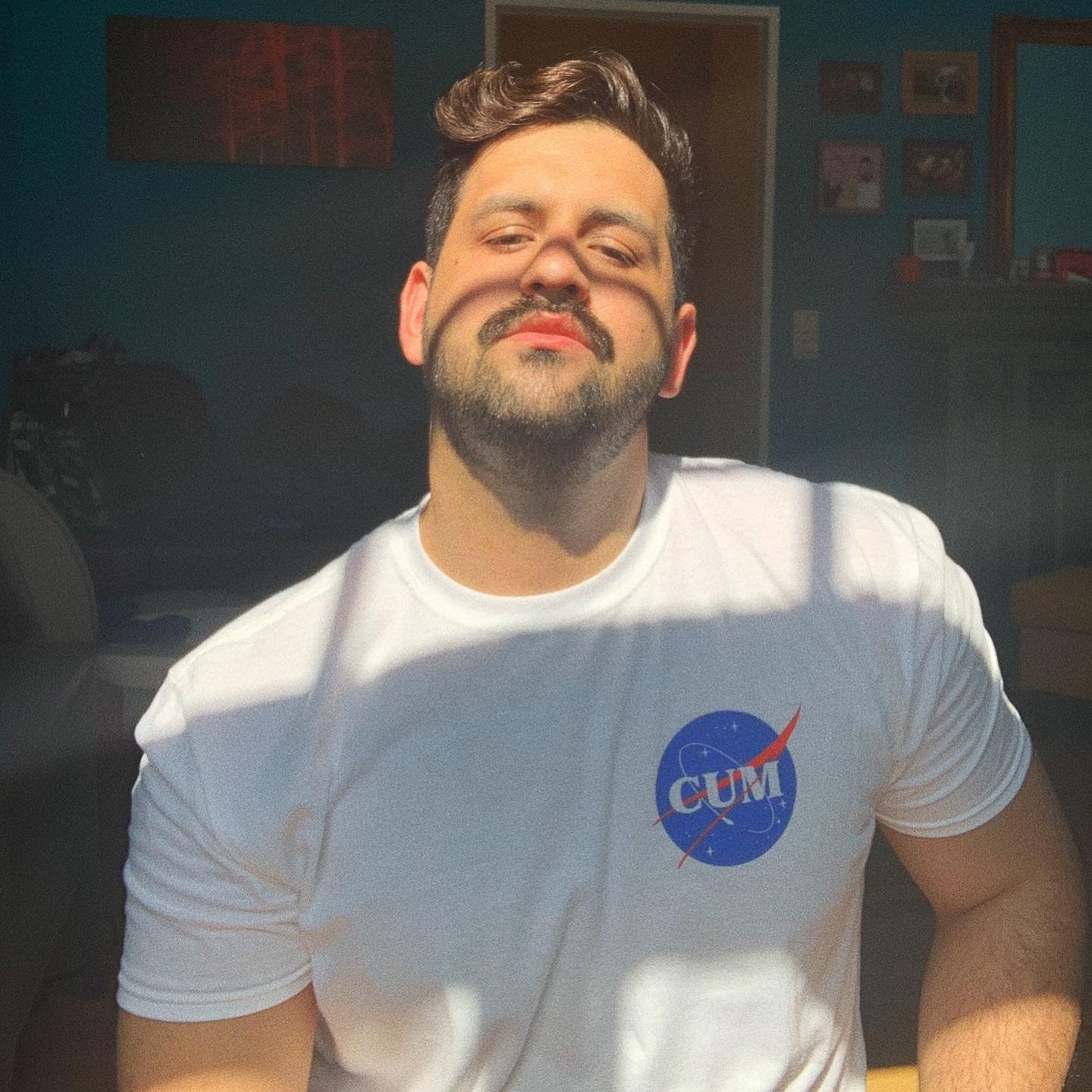 Funny NASA Parody Shirt NASA Logo Cum T-shirt Gag Gift Sarcastic Gen Z Ironic Meme Shirts That ...